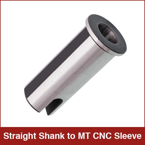 Straight Shank to Morse Taper (CNC Turret) Sleeve (with Flange)