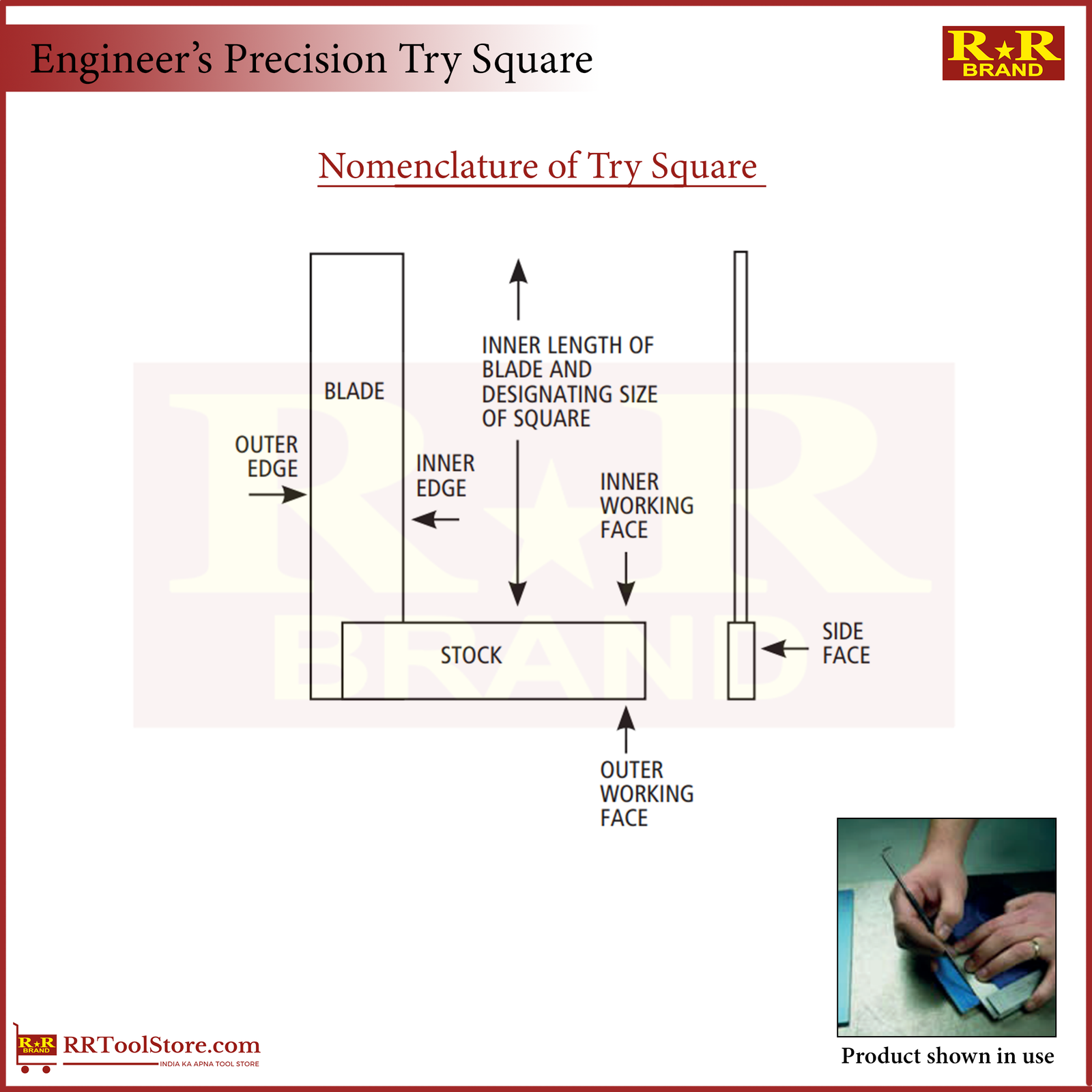 Engineer's Precision Try Square | RR BRAND
